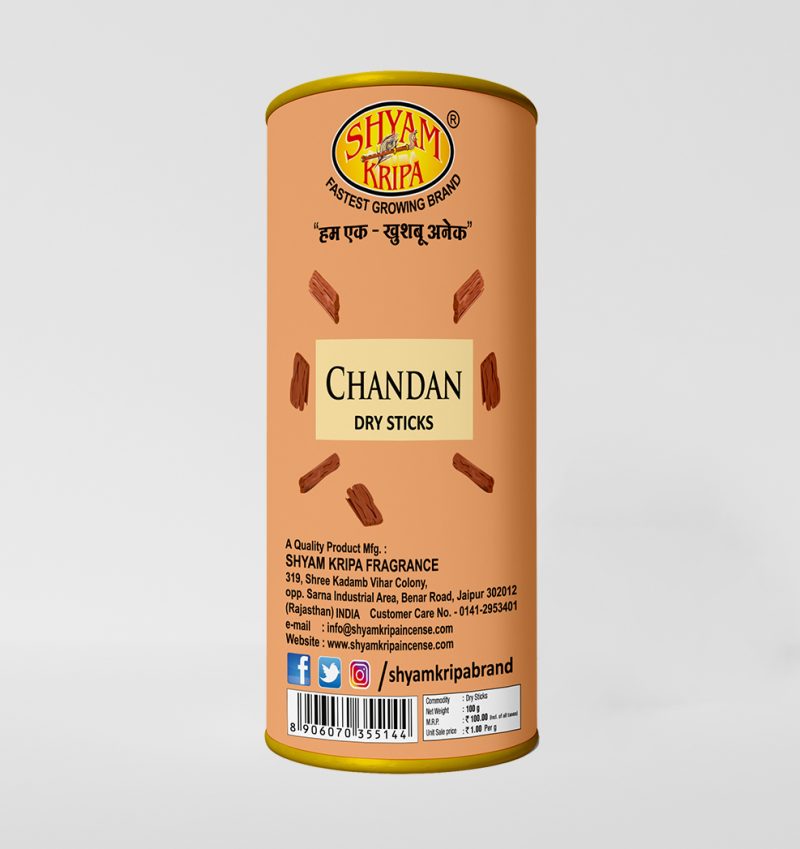 Dry Sticks Jar Chandan – Shyam Kripa Incense