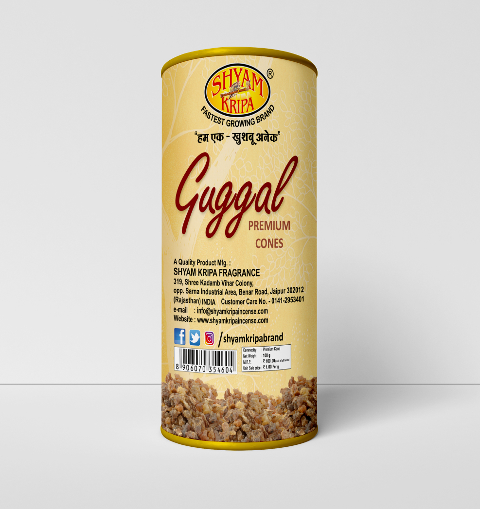 Dry Cone Jar Guggal 100 gms – Shyam Kripa Incense
